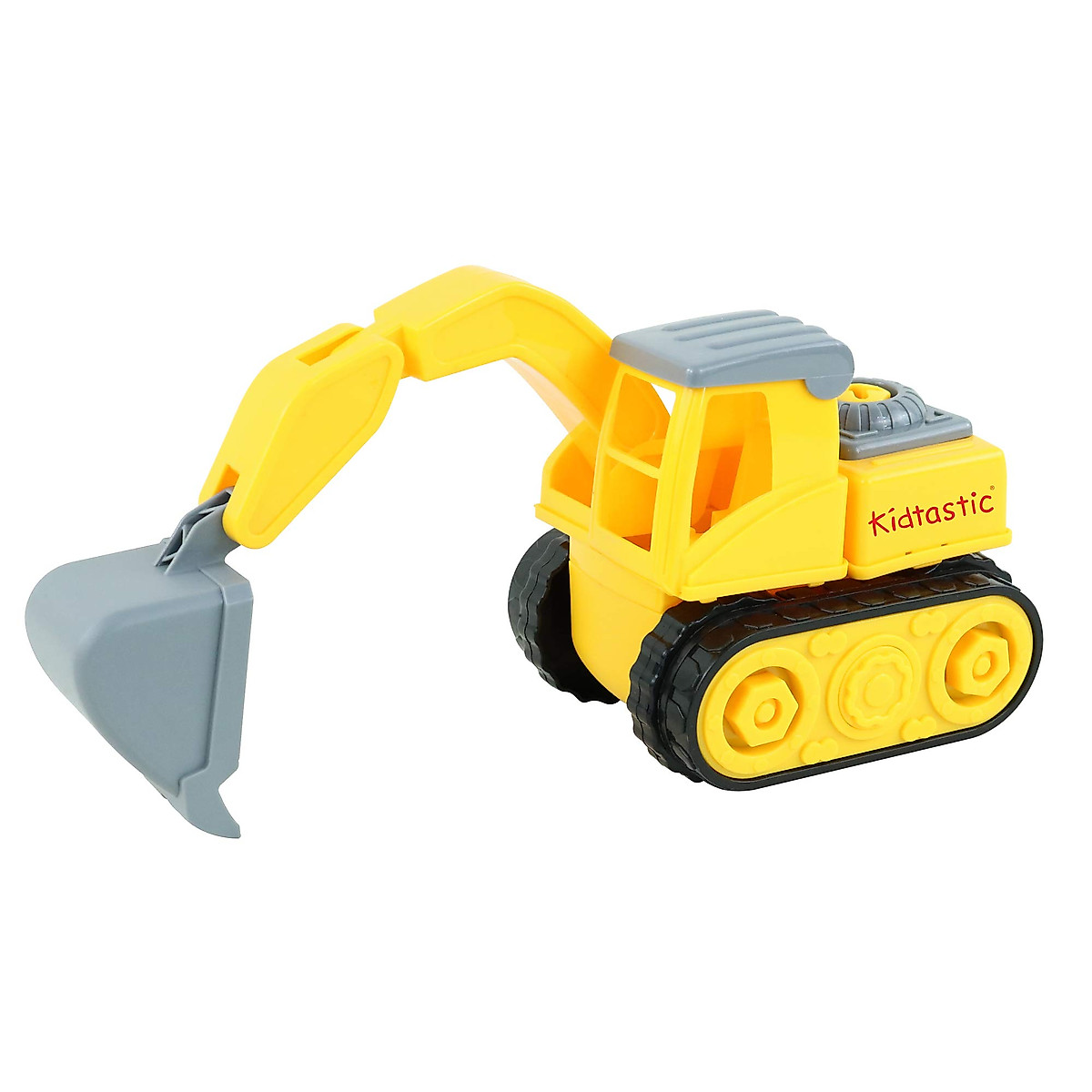 Kidtastic 3 Pack Construction Vehicles Trucks Toys Set, Take Apart STEM Learning Toy with Excavator, Dump Truck, Bulldozer, Tools and Drill Fun Educational Toy for Toddler, Girls and Boys