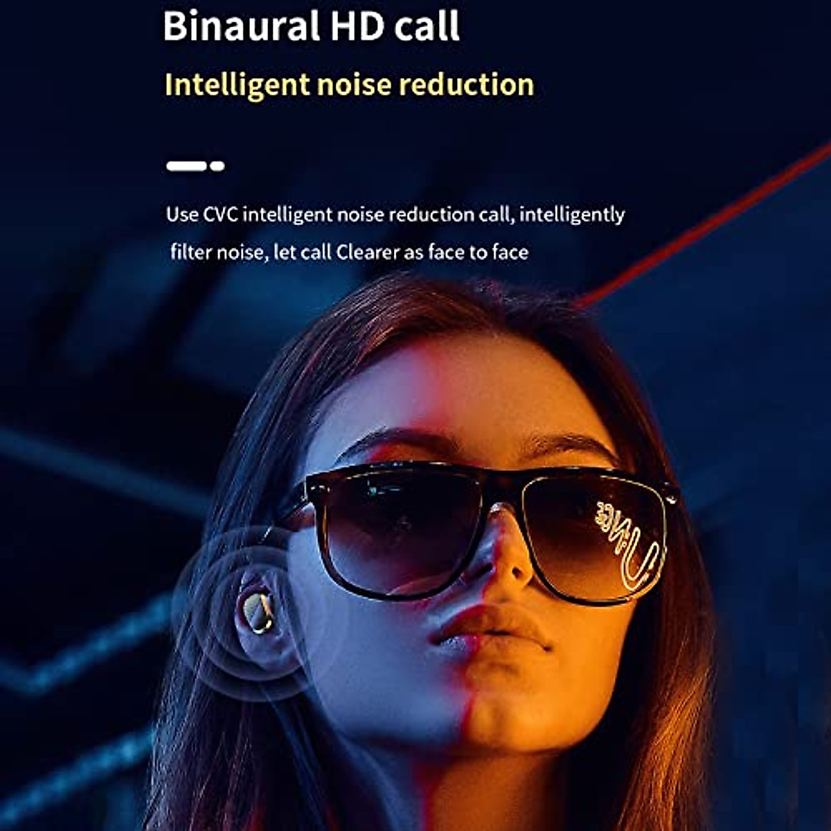 Wireless Earbuds, Blue-tooth Earbuds Headphones Hi-Fi Stereo Earphones Touch Control/Digital Display, In-Ear Headphones Sports Earbuds Built-in Mic/Noise Cancelling/Premium Deep Bass/IPX6 (Black)