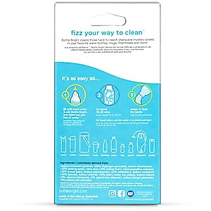 Bottle Bright Single Pack (12 Tablets)- Clean Stainless Steel, Thermos, Tumbler, Insulated and Reusable Water Bottles –Cleaning Tablets are Easy and Safe to Use