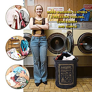 Laundry baskets foldable storage baskets large capacity baskets waterproof denim fabric for Toys and Clothes