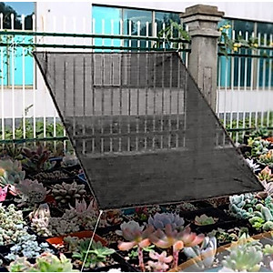 50% Sunblock Shade Cloth,Black Sun Screen Mesh Plants Greenhouse Cover Fabric,Net Tarp Sunshade UV Resistant Netting with Grommets Easier to Hang for Flowers Plants Patio Lawn Outdoor 6.5 ft x 6.5 ft