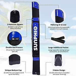 Sunphio Beach Umbrella with Sand Anchor, Heavy Duty, High Wind Resistant, Portable and Large Windproof Beach Umbrellas with Sand Bags for Travel, Best Sun Protection UV