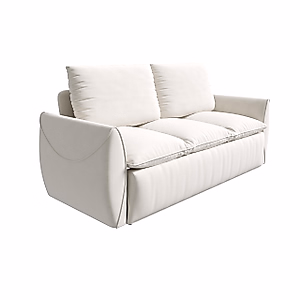 70.9" Convertible Queen Size Sleeper Sofa Bed, Folding Futon Loveseat Pull Out Couch Modern Hydraulic System Pullout Sofabed Cloud Daybed with Detachable Cushions for Living Room Office Apartment