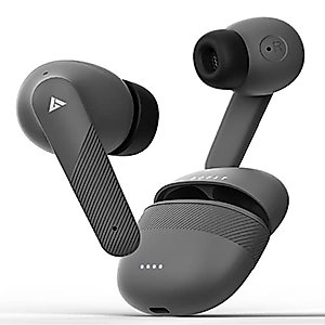 Boult Z35 Earbuds with 32H Playtime, ENC Noise Cancelling mic, Type-C Fast Charging, IPX7 Waterproof 45ms Low Latency Gaming Earbuds Latest Bluetooth 5.3 Wireless Headphones Ear Buds (Graphite Black)
