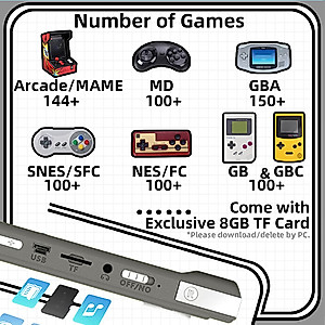 Handheld Game Console 3.5inch Mini Retro Gaming Player 700 Classic Games Rechargeable Game Consoles Box for Kids Boys Children (Gray)