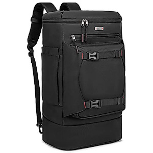 Asenlin Travel Backpack for Women Men，40L Large Carry on Backpack，17 Inch Laptop Backpack Flight Approved Water Resistant Sports Luggage for Casual Daypack Hiking Backpack-Black