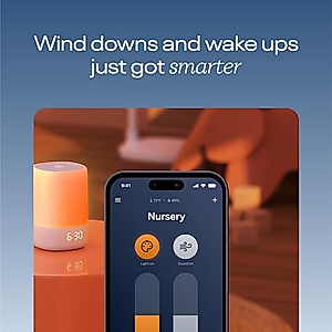Nanit Sound and Light Smart Baby Night Light and Sound Machine | Audio Monitor | Cry Detection Alert Feature | OK to Wake Alarm Clock for Kids | Temp & Humidity Tracking | Rechargeable Battery | WiFi