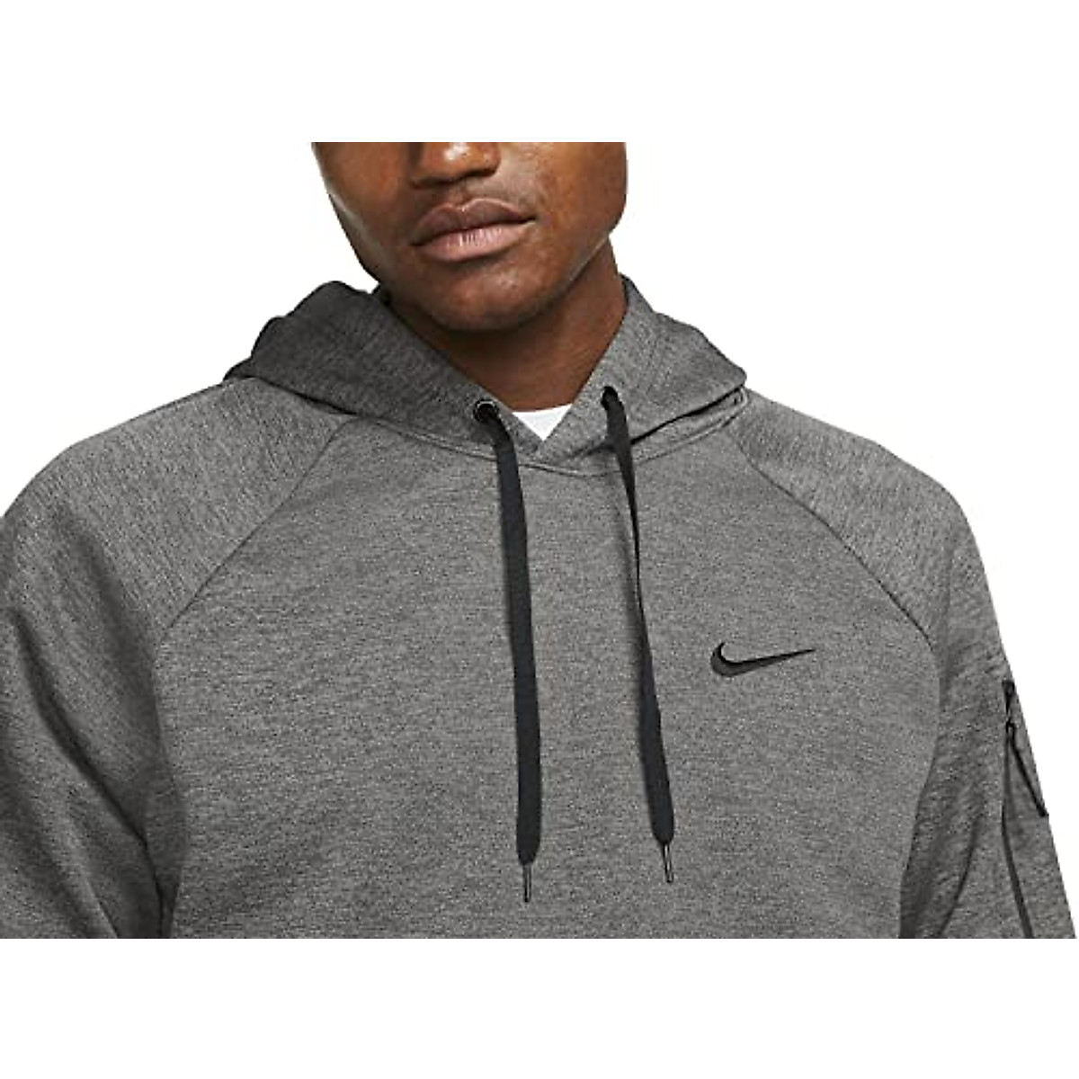 Nike Men's Therma Pullover Fitness Hoodie Carbon Heather/Black