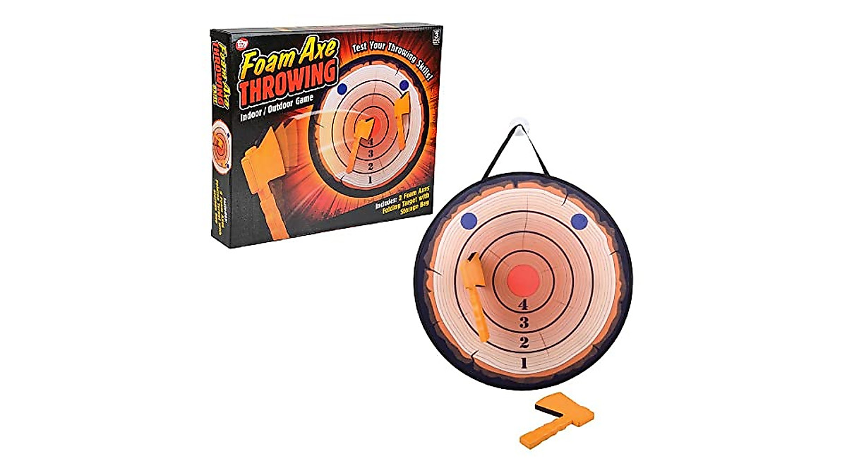 Large Foam Axe Throwing Game with 1 Vortex Eraser – Indoor or Outdoor ...