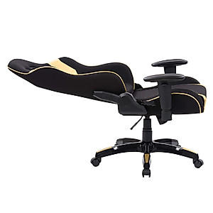 CorLiving Gaming Chair, Black/Gold