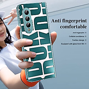 Compatible with Samsung Z Fold4 Phone Case with Built-in Screen Protector | Hinge Protection | Full Body Ultra-Thin Anti-Scratches Shockproof Protective Cover for Samsung Galaxy Z Fold 4 5G, Green
