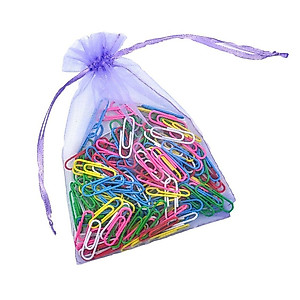 Wudygirl 100pcs 3.9 by 4.7 inches Organza Bags Drawstring Wedding Party Favor Jewelry Perfume Storage Sachets Soaps Marbles Coins Buttons Gift Bag(Lilac 3x4)