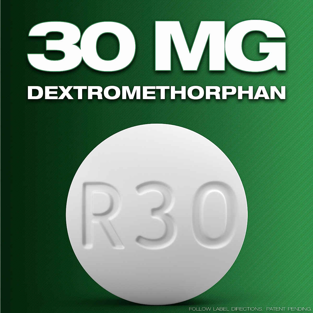 RoboTablets Cough Suppressant, Dextromethorphan 30mg, 100 Doses, 100 Tablets, 5mm Diameter Tablets for Cough Relief