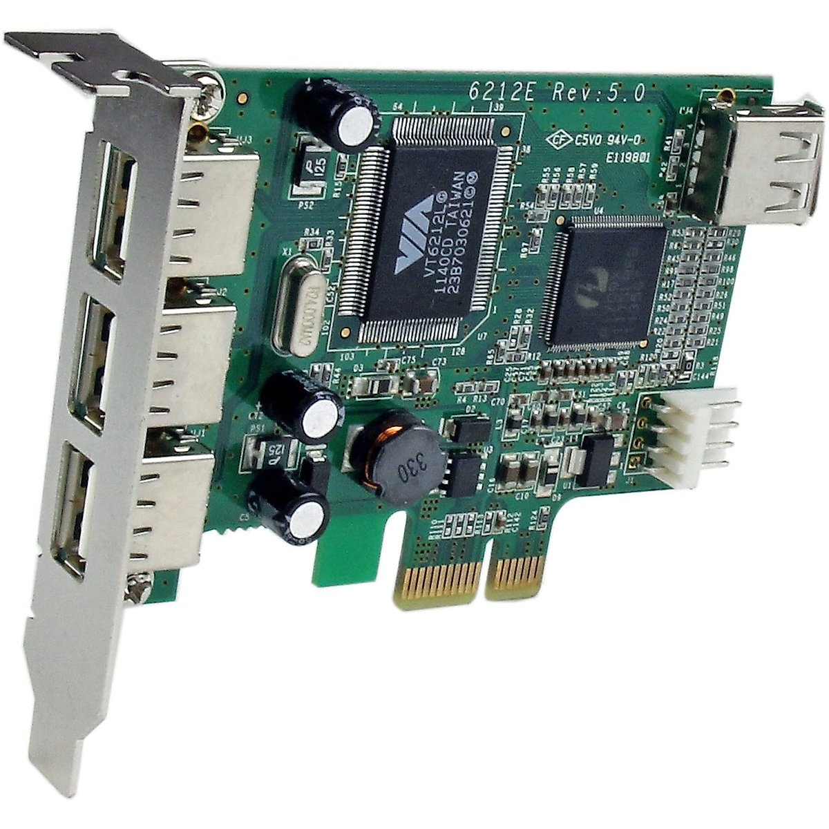 StarTech.com 4 Port PCI Express Low Profile High Speed USB Card - PCIe USB 2.0 Card - PCI-E USB 2.0 Card , TAA (PEXUSB4DP)