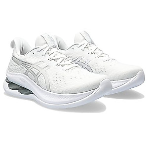 ASICS Women's Gel-Kinsei MAX Running Shoes, 6.5, White/Pure Silver