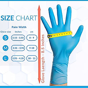 UniGroup Care [100 Pcs] Nitrile Gloves - Powder & Latex Free Disposable Exam Gloves - Medical and Food Grade - 3 Mil - Touch Sensitive - Medium