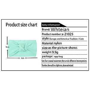 Whteian Baby Girls Headbands Newborn Infant Toddler Hairbands Turban Knotted Bows Children Hair Accessories (23 - Color)