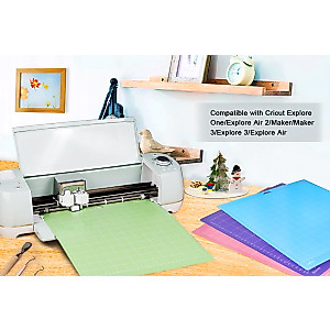 Gwybkq Cutting Mat for Cricut Maker 3/Maker/Explore 3/Air 2/Air/One 12 Pack 12x12 Variety Grip Sticky Pad Replacement Accessories for Silhouette Cricket Card Supplies Standard Light Strong Frabic
