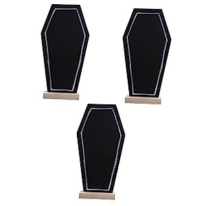 STOBOK 3pcs Mini Blackboard Small Chalkboard Sign Table Top Decor Mini Chalkboard Food House Decorations for Home Decorative Blackboard Black Decor Ornaments Wooden Household