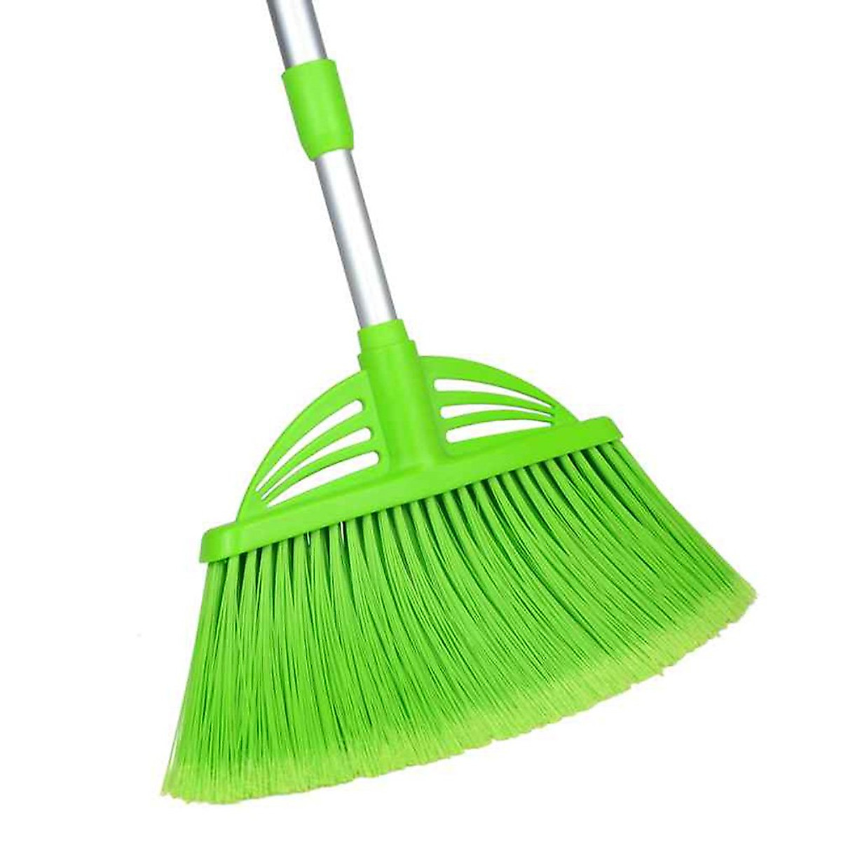 Xifando Three-Section Telescopic Aluminum Alloy Rod Long-Handled Broom（Green）