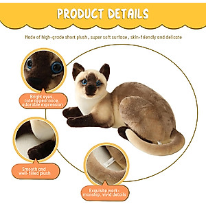 BARMI Cat Plush Cat Stuffed Animal Stuffed Cat Plushies Lifelike Cat Pillow Realistic Stuffed Cat 30cm/12inch