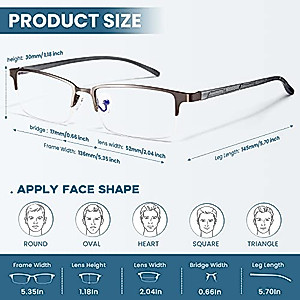 livho Blue Light Blocking Computer Glasses,Anti Eyestrain UV Ray,Sleep Better Women Men