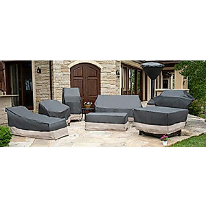 MODERN LEISURE 3016 Renaissance Ultralite Patio Chair Cover, (27 W x 34 D x 31 H inches), Grey and Atmosphere