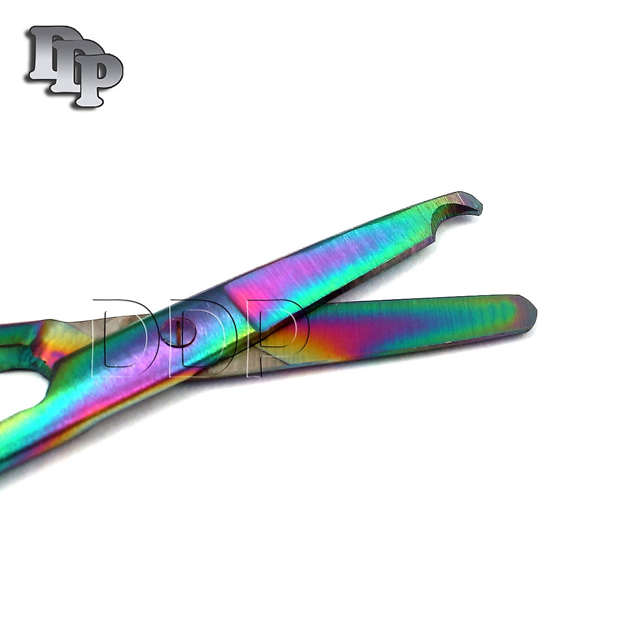 DDP MULTI TITANIUM COLOR RAINBOW STITCH SCISSORS 3.5" STAINLESS STEEL
