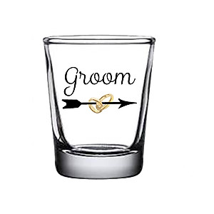 Rogue River Tactical Bride and Groom Shot Glass Set Gift For Husband Wife Newlywed Wedding Gift Set Novelty