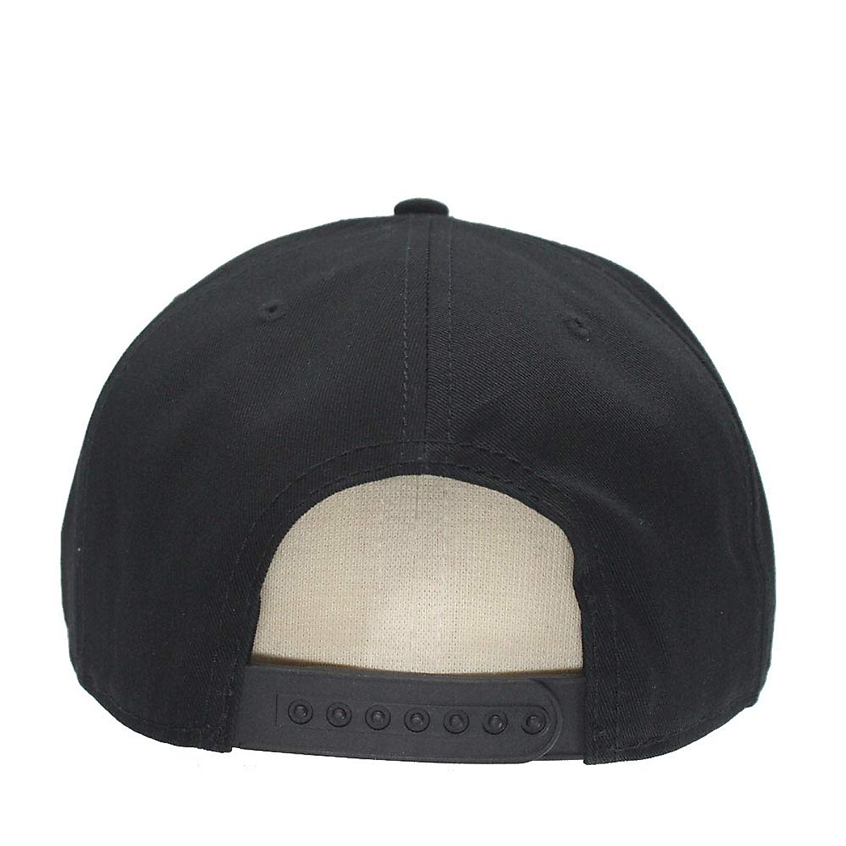The Vintage Year Flat to Full Flip Brim Cotton Twill Bendable Visor Adjustable Snapback Caps (Black)