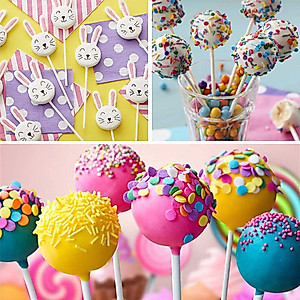 200 Count White Lollipop Sticks 6 Inch,Paper Treat Stick,Sucker Sticks for Cake Pops,Candy Melt,Dessert,Chocolates,3.5mm Dia