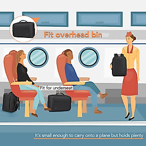 Conworld Travel Backpack 2 in 1, 40L Flight Approved Carry On Backpack for Men Women, Combination Carry on Backpack Lightweight Business Weekender Overnight Large Backpack