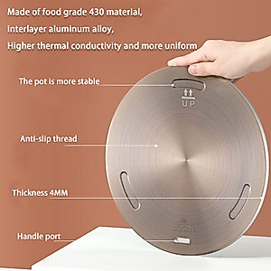 JIENAQIN 9.45inch Induction Cooktop Mat, Induction Converter Heat Diffuser Simmer Ring Plate,Stainless Steel Heat Diffuser Induction Plate with Stainless Handle Adapter Converter (24cm)