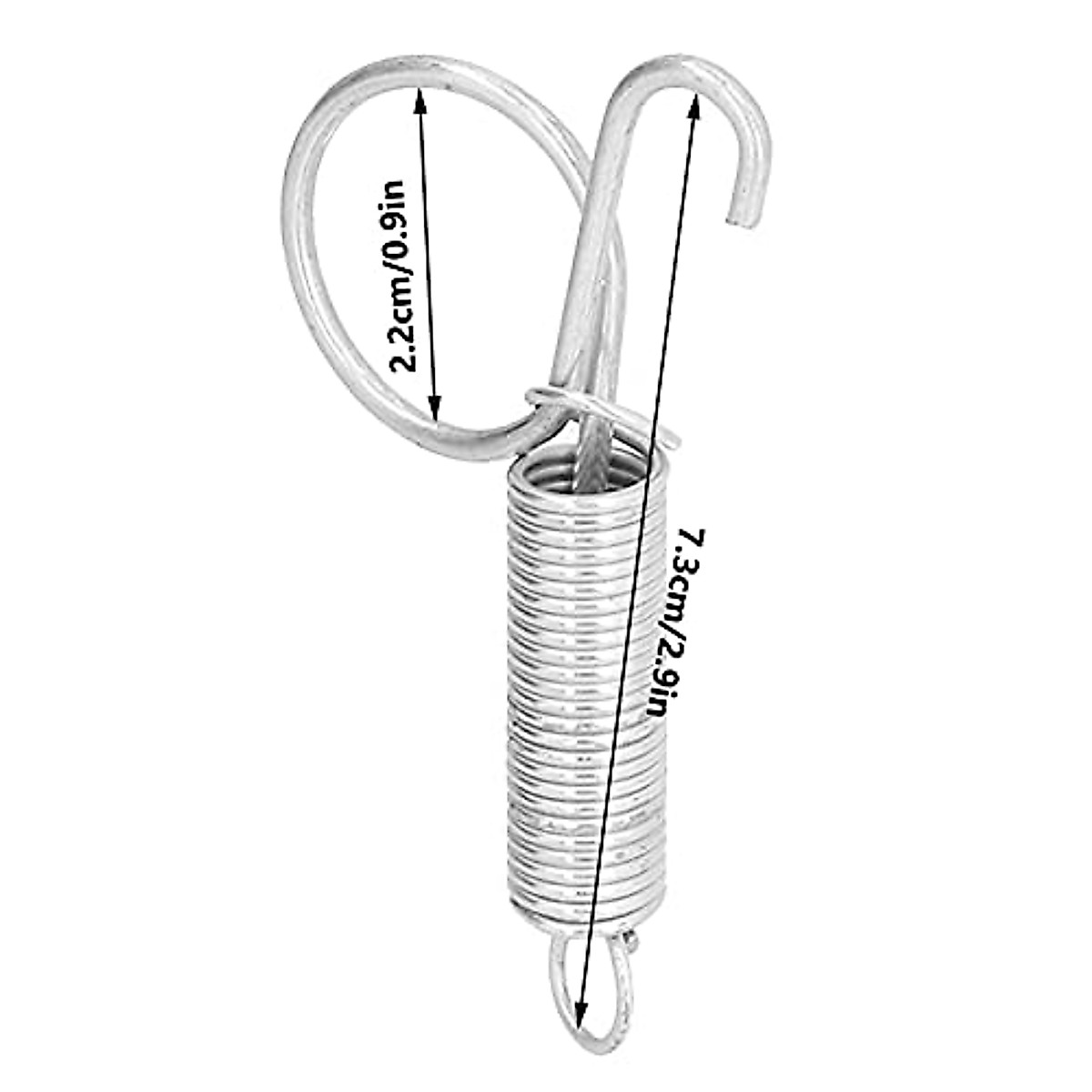 20Pcs Rabbit Cage Door Fixing Plate Metal Finger Spring Lock Hook Multifunctional Cage Door Spring Hook Used to Fix Rabbit Pet Cage Door Farm (Large)