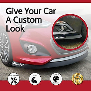 All-Fit Complete 1.5” Lip Kit – Full Car Bumper & Side Skirt Protection – Sleek, Flexible Trim for a Lowered Look – Durable, Easy-to-Install Automotive Exterior Accessories (1.5” W x 30’ L, Red)