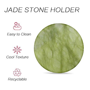 200 Pcs Eyelash Extension Adhesive Glue Pallet Sticker Pads, Disposable Waterproof Adhesive Holder Pad and 1 Pcs Eyelash Extension Jade Stone