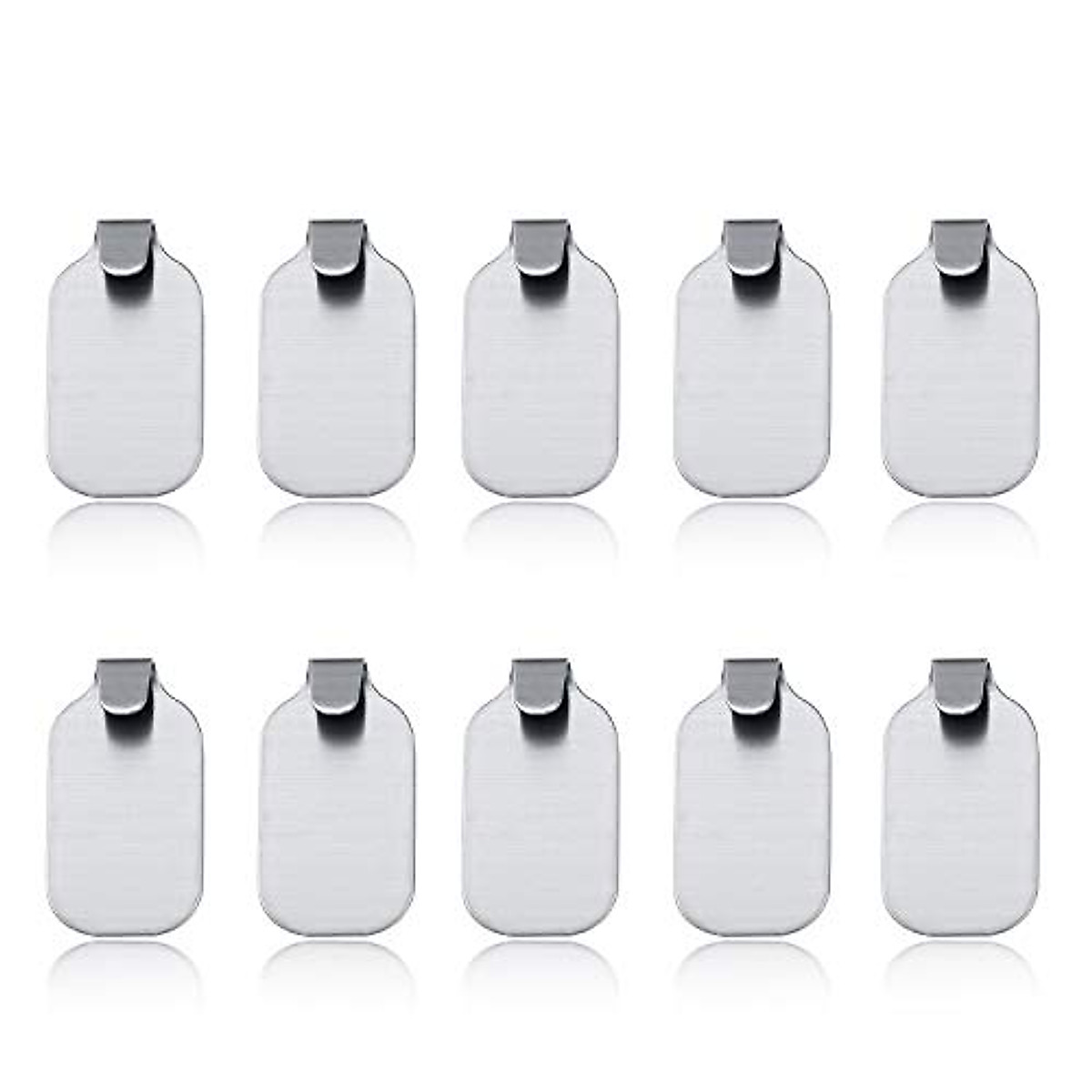 MXtechnic Self Adhesive Hook Stick on Wall 304 Stainless Steel Polished Hanging Clothes Coat Hat Hooks and Strong Heavy Duty Metal Super Power Hooks Storage Organizer (10 Pack) (Hooks-10)