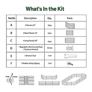 OLLE Galvanized Raised Garden Bed Elevated Raised Garden Bed Metal 17" Tall 12-in-1 Grow Herbs and Vegetables Home Garden for Outdoor Backyard, Sage Green 17" Tall