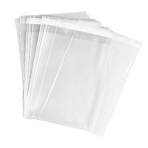 100PCS 9"x 12" Transparent Automatic Sealing Cello/Cellophane Treat Bag Packaging Bags with Self Adhesive Closure for Food Storage Bakery Candies Wrapping Sweets 1.2mil Thick
