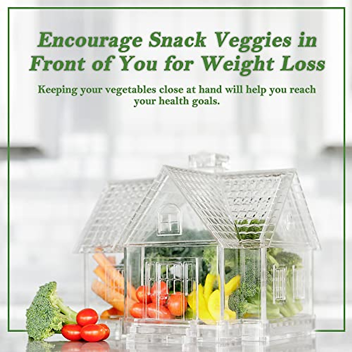 Lite N' Fresh Veggie & Fruit Container w/Lid & Solar Light - Ideal for Summer Picnics & Tailgates - Made w/Food-Grade Materials, Easy to Clean & Great Storage Space - Kitchen & Table Decorations