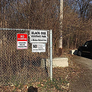 2 Pack No Dumping - Violators Will be Prosecuted Sign, 10"x 7" .04" Aluminum Sign Rust Free Aluminum-UV Protected and Weatherproof