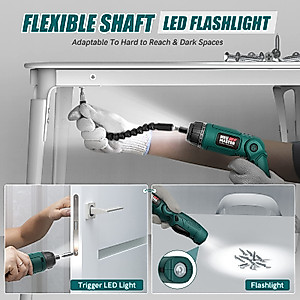 NEU MASTER Cordless Screwdriver, 4V Electric Screwdriver Rechargeable Power Screwdriver With Pivoting Handle, Front And Rear LED Light, 32pcs Bits, 6+1 Torque Setting, 2000 mAh Battery Screwdriver