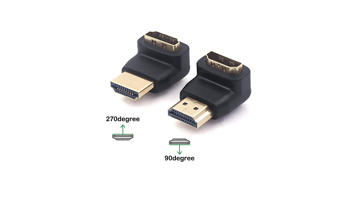 VCE HDMI Right Angle Adapters - 6-Pack for 4K UHD