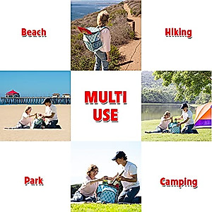 dbest products Ultra Compact Cooler Smart Cart Backpack Insulated Beach Bag Picnic Hiking Camping Leakproof Lunch Box for Women, Moroccan Tile