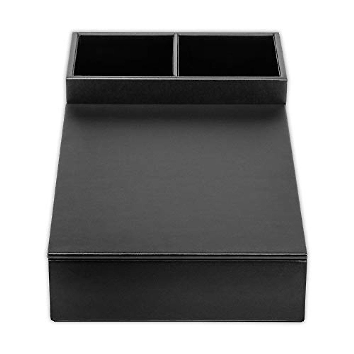 Dacasso Leather Coffee Condiment Organizer, Black
