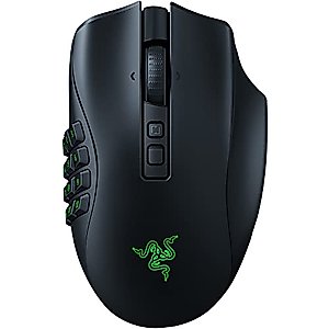Razer Naga V2 Pro Wireless Gaming Mouse: Interchangeable Side Plate w/ 2, 6, 12 Button Configurations - Focus+ 20K DPI Optical Sensor - Fastest Gaming Mouse Switch - Chroma RGB Lighting