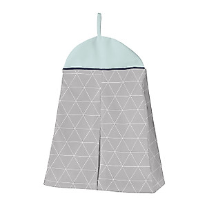 Sweet Jojo Designs 4 pc. Navy Blue, Aqua and Grey Aztec Mountains Baby Boy or Girl Unisex Crib Bedding Set Without Bumper