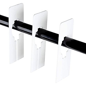 60 Pack Plastic Closet Dividers for Hanging Clothes, Blank White Tags for Department Stores, Clothing Rack Size Separator Hangers for Boutiques, Warehouses (2 x 5 in)