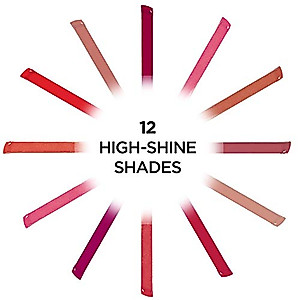 L'Oreal Paris Makeup Brilliant Signature Shiny Lip Stain, High Impact Glossy/Shiny Finish with a Lightweight Feel, Be Fiery, 0.21 fl. oz.