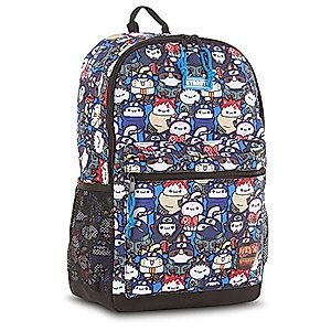 Naruto Cat Nyaruto! Allover Backpack Defense Battle of Konoha Bookbag - Nyaruto! Knapsack for All (Blue)